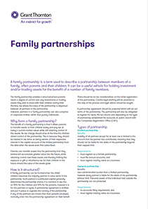 Family partnerships - Grant Thornton